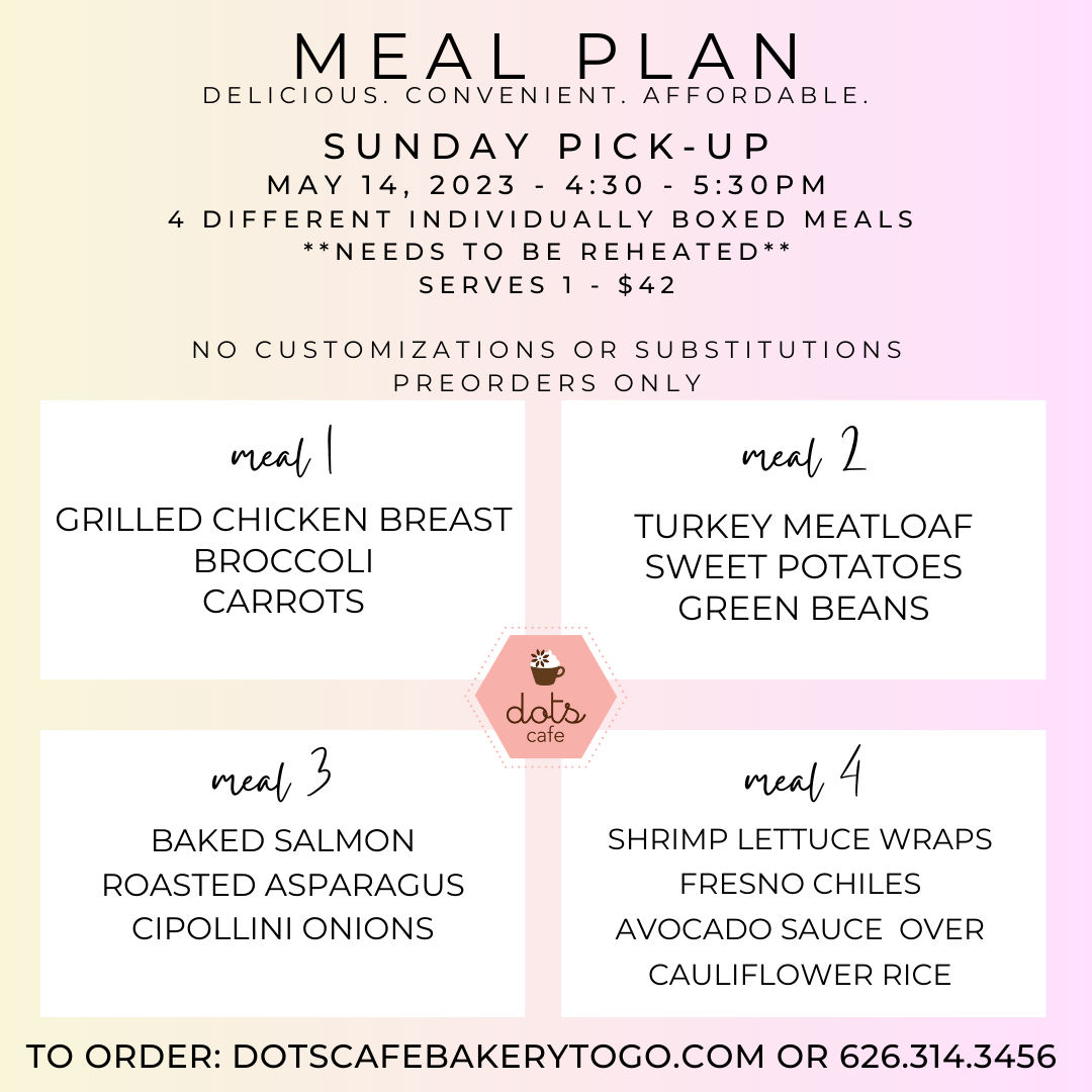 meal plan (6) | Dots Cafe & Bakery