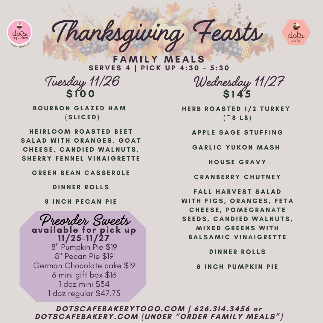 Thanksgiving Feast | Dots Cafe & Bakery