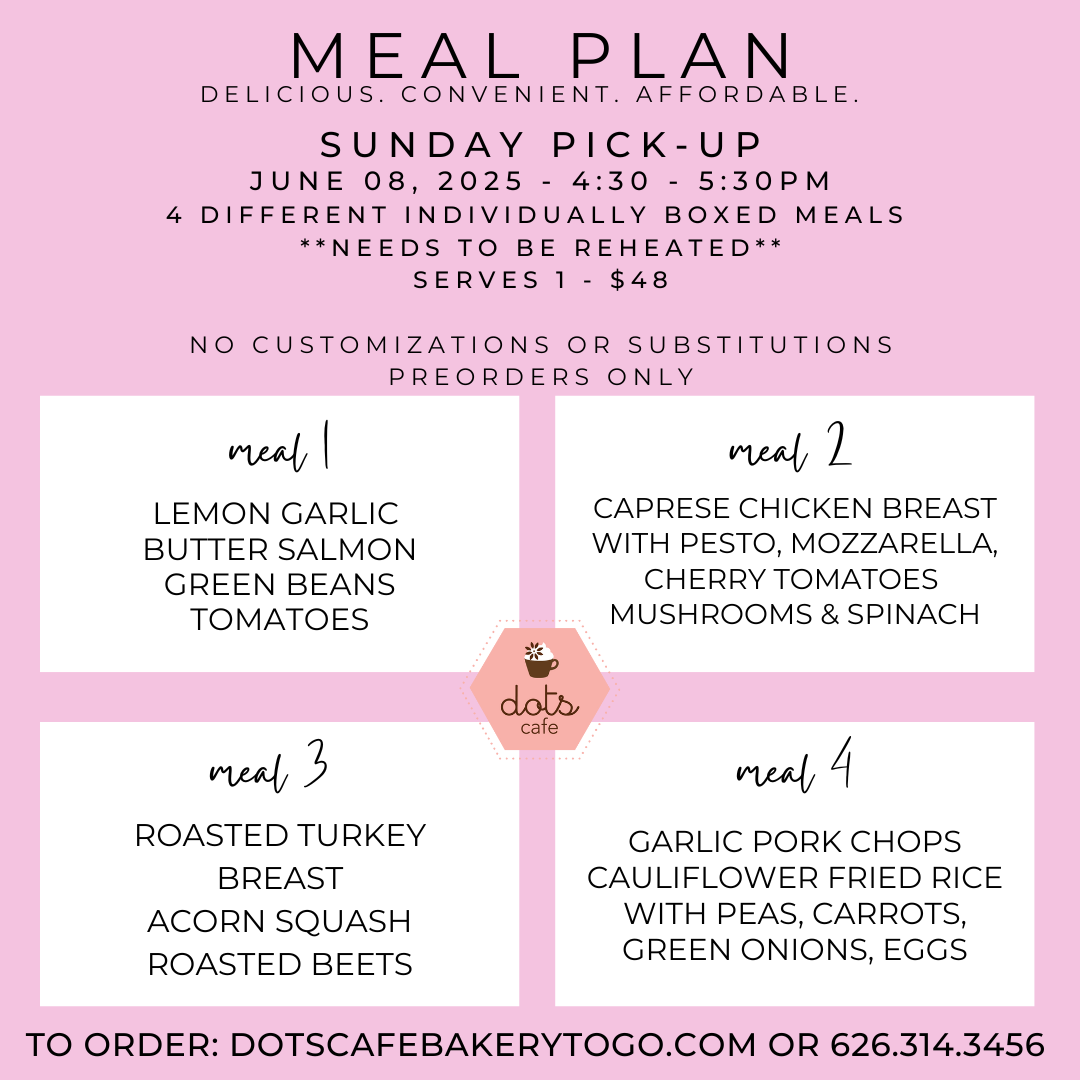 meal plan (6) | Dots Cafe & Bakery