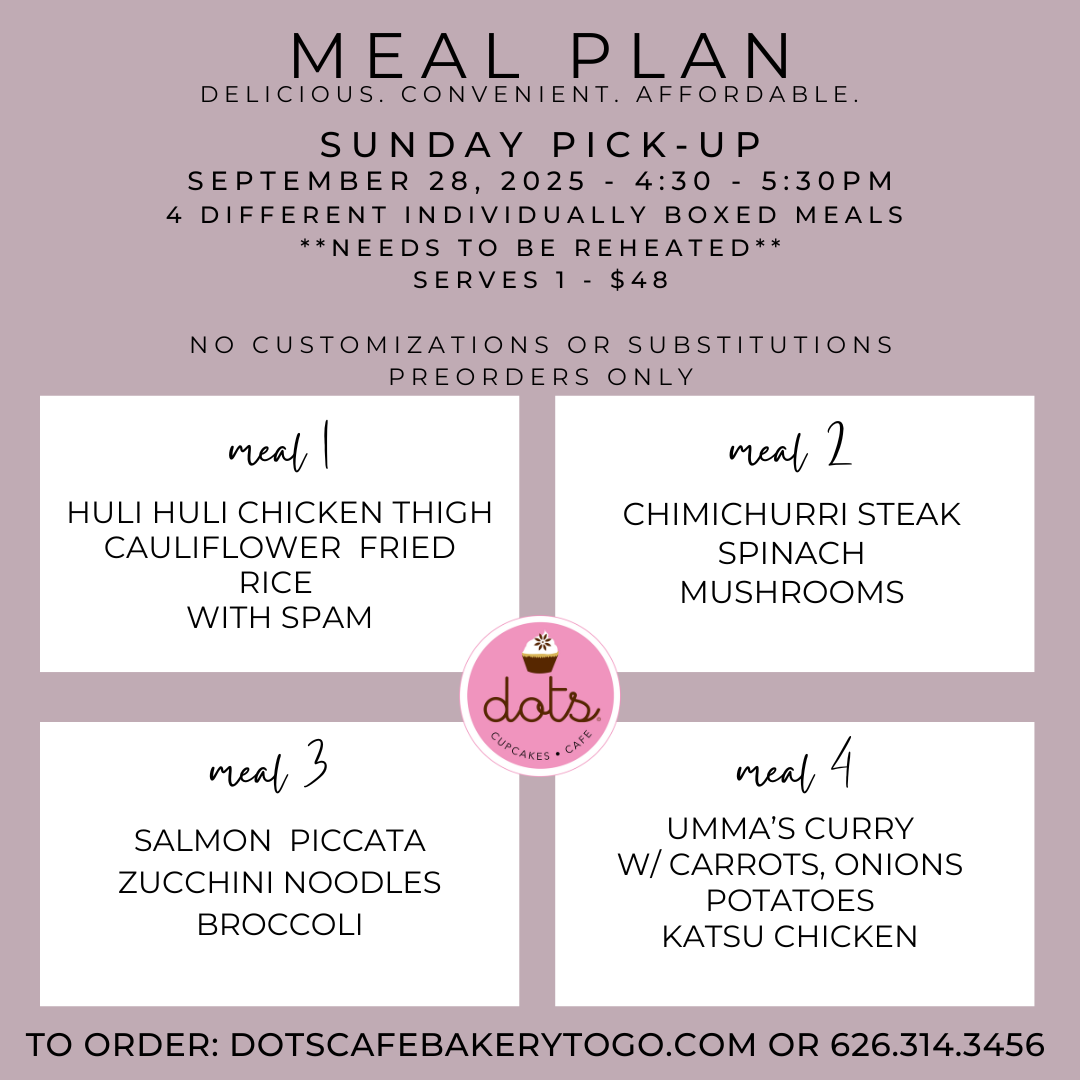 meal plan (3) | Dots Cafe & Bakery